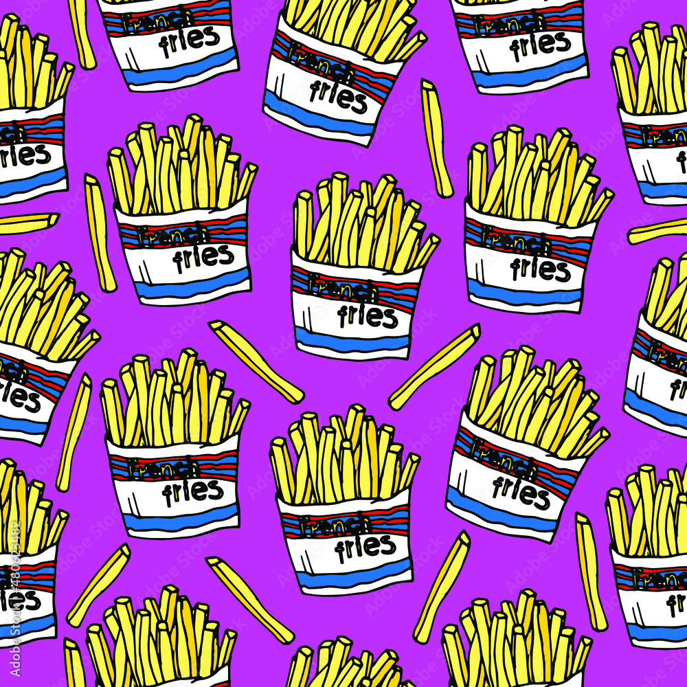 Vector hand drawn burgers and snacks objects, drawn fast food elements ...