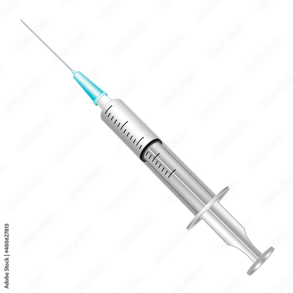 Syringe - vaccine inoculation - Covid19 vaccine treatment - Realistic ...