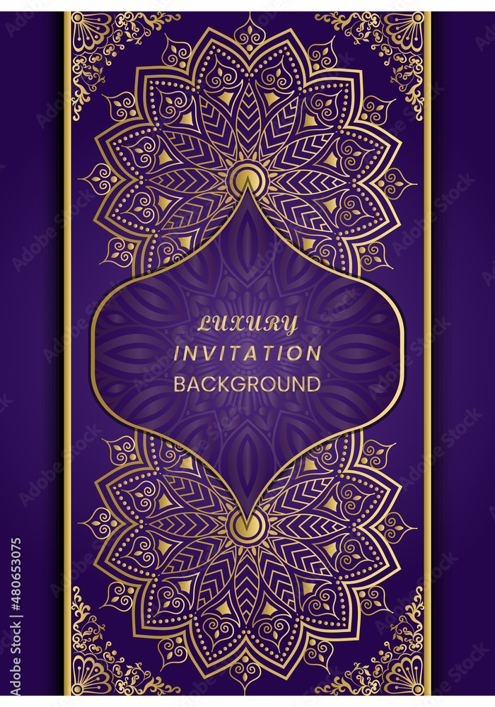 Luxury ornamental mandala invitation background design. Design for ...