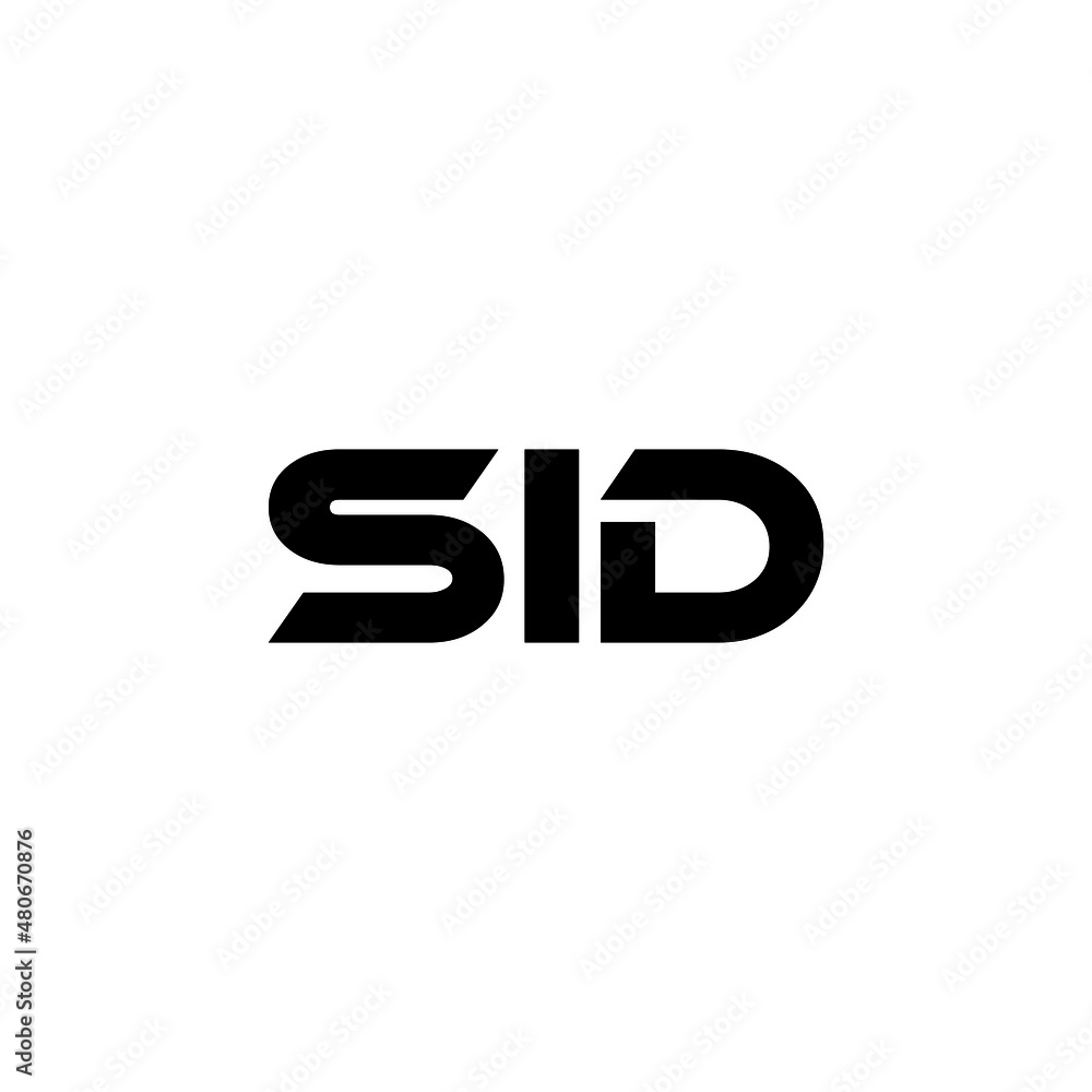 SID letter logo design with white background in illustrator, vector ...