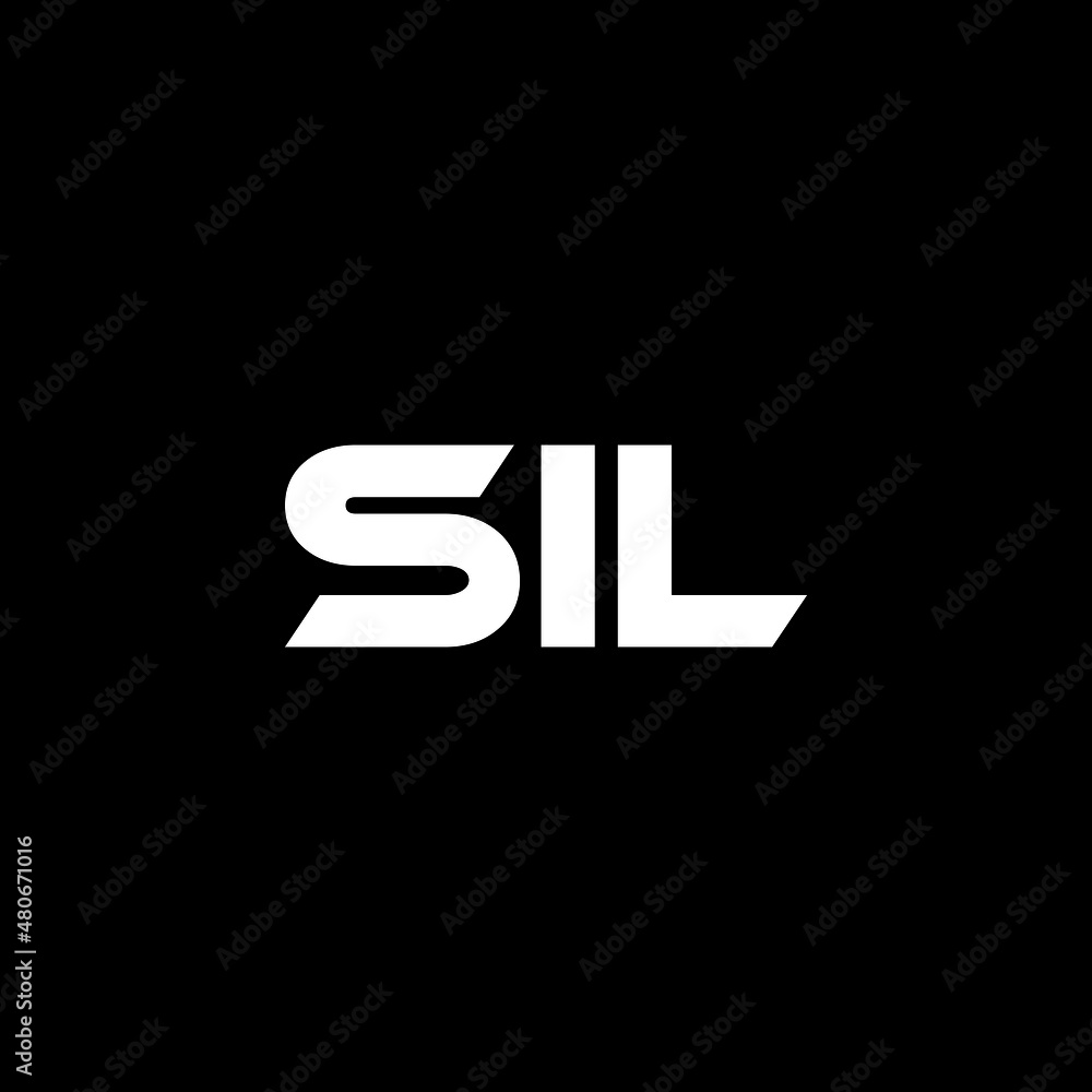 SIL letter logo design with black background in illustrator, vector ...