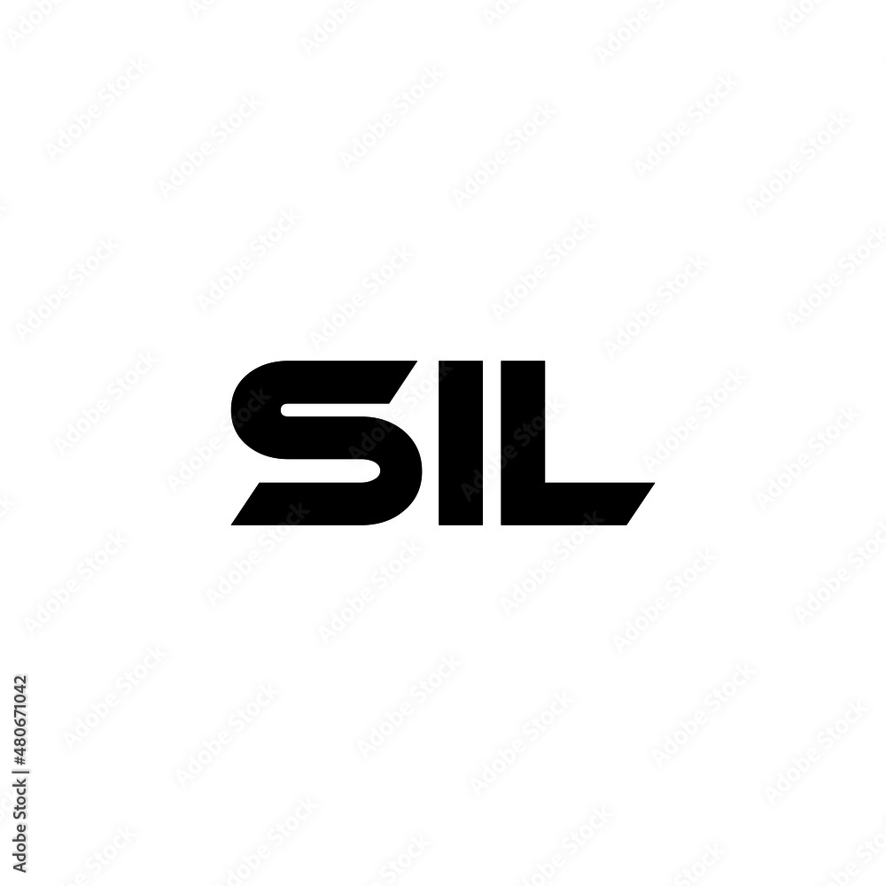 SIL letter logo design with white background in illustrator, vector ...