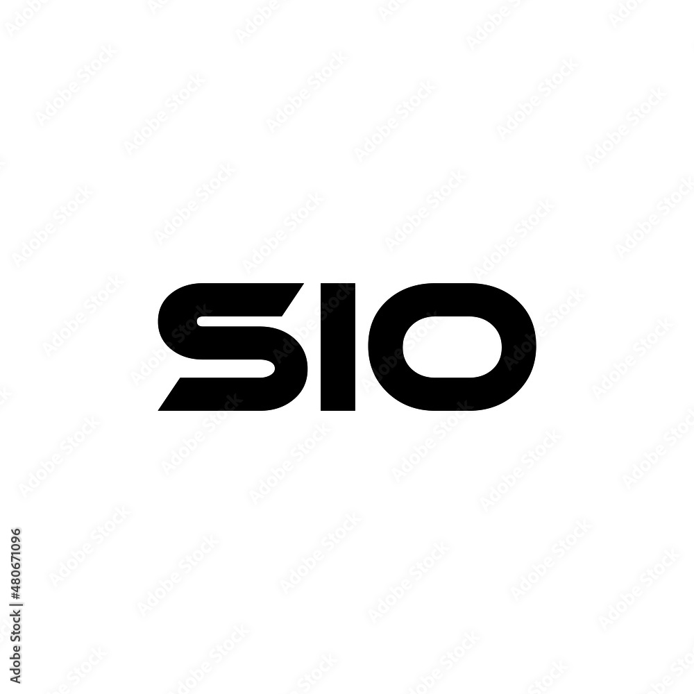 SIO letter logo design with white background in illustrator, vector ...