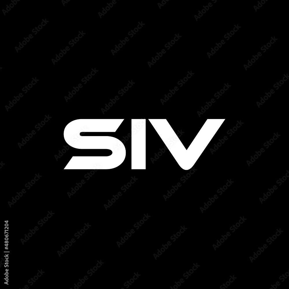 SIV letter logo design with black background in illustrator, vector ...