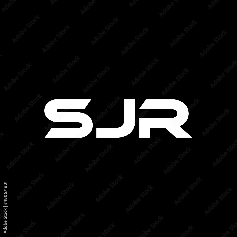 SJR letter logo design with black background in illustrator, vector ...