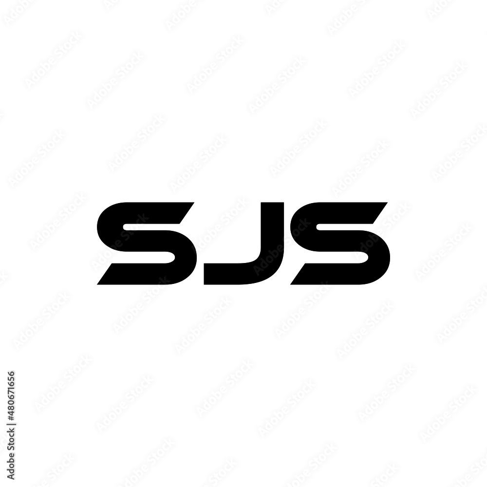 SJS letter logo design with white background in illustrator, vector ...