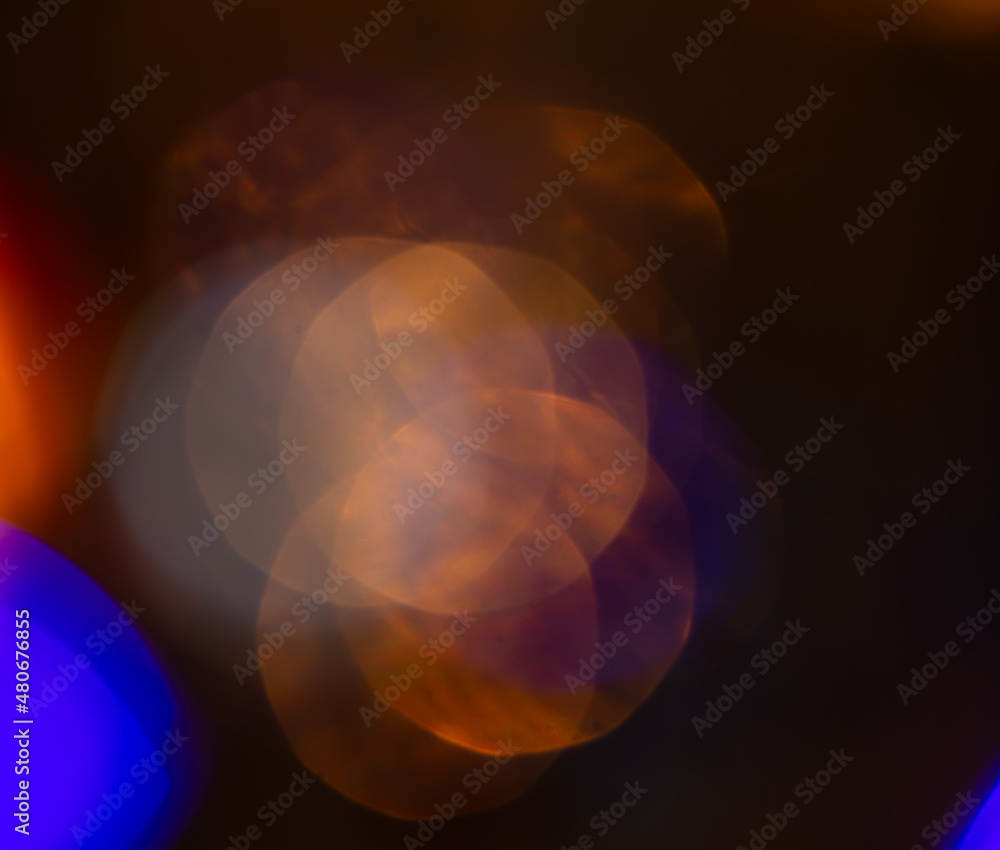 intentional soft focus or out of focus golden lights for special bokeh ...