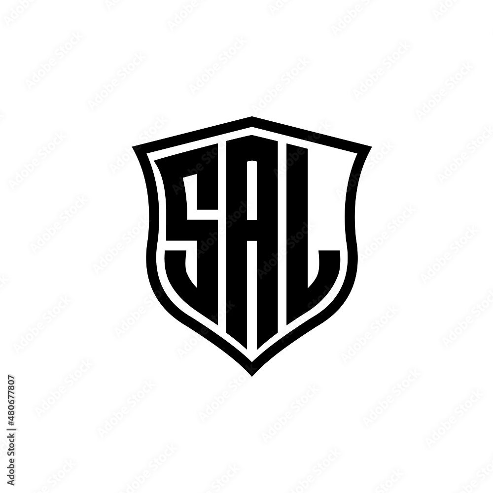 SAL letter logo design with white background in illustrator, vector ...