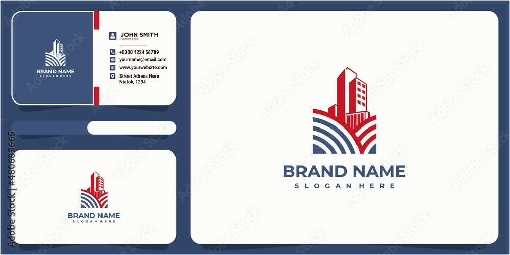 Smart building Tech Logo Vector. City Net Logo Concept Vector. Wifi ...