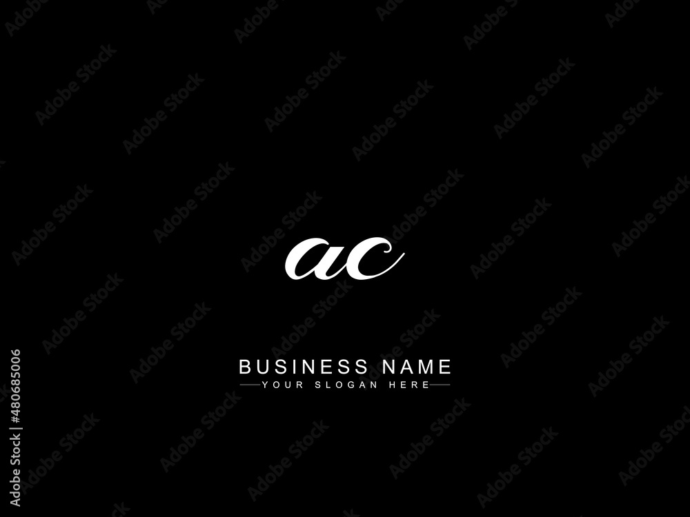 Premium AC Logo Icon, Signature Ac Letter Logo design Stock Vector ...
