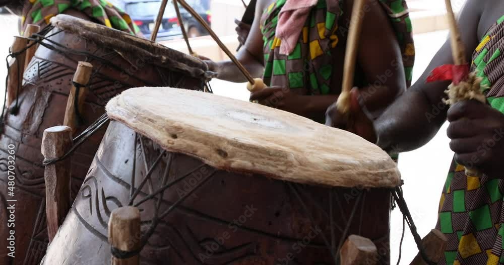 African traditional drums and musicians Accra Ghana. Traditional ...