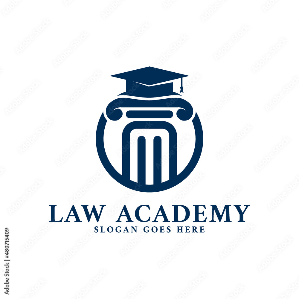 Law Academy Logo Design for University, College, Educational ...