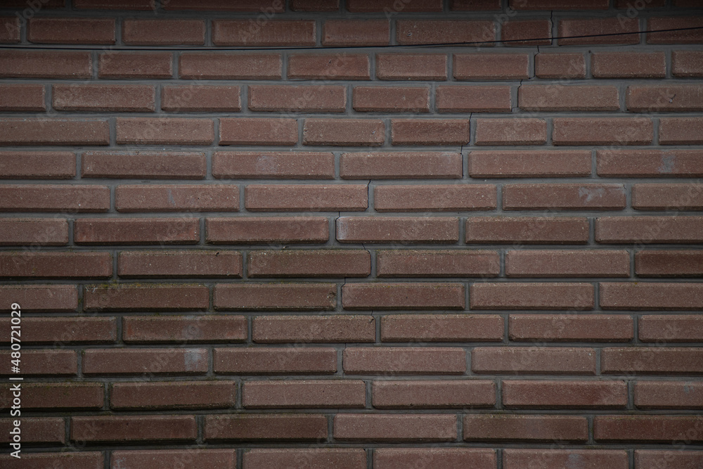 Brick wall background. A wall with red long bricks.A wall with long ...