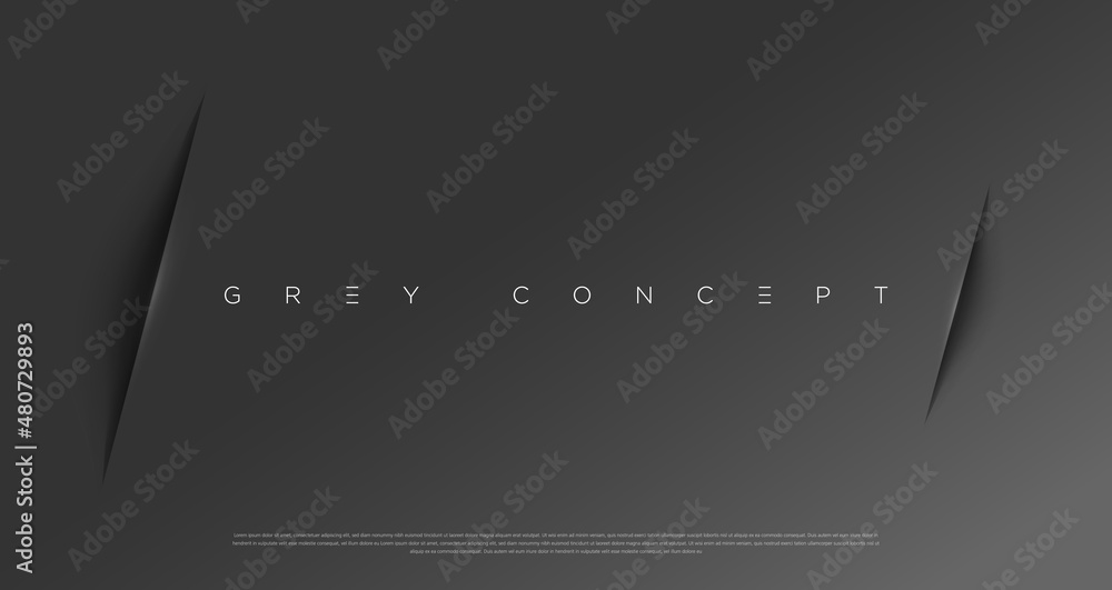 Grey premium abstract background with luxury lines and geometric shapes ...