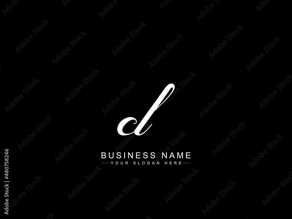 Monogram CL Signature Logo, Signature Cl Logo Icon Design With white ...
