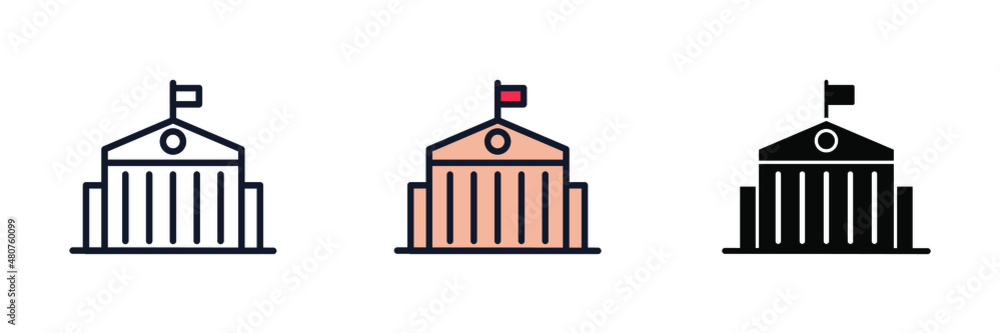 government icon symbol template for graphic and web design collection ...