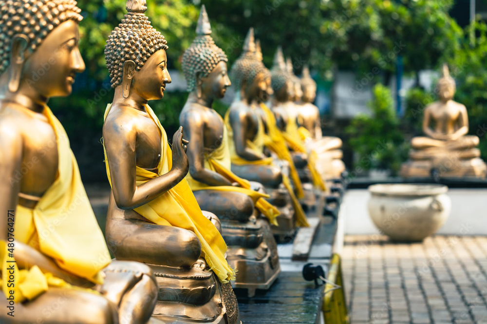 Sri Lanka. Buddha Statues in Seema Malaka Temple, Colombo, Sri Lanka ...