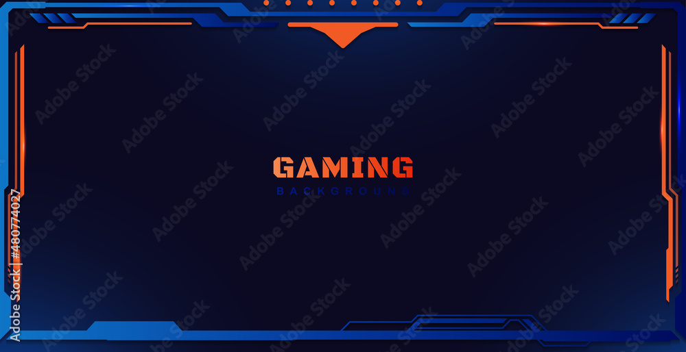 Futuristic tech abstract background design template for gaming ...