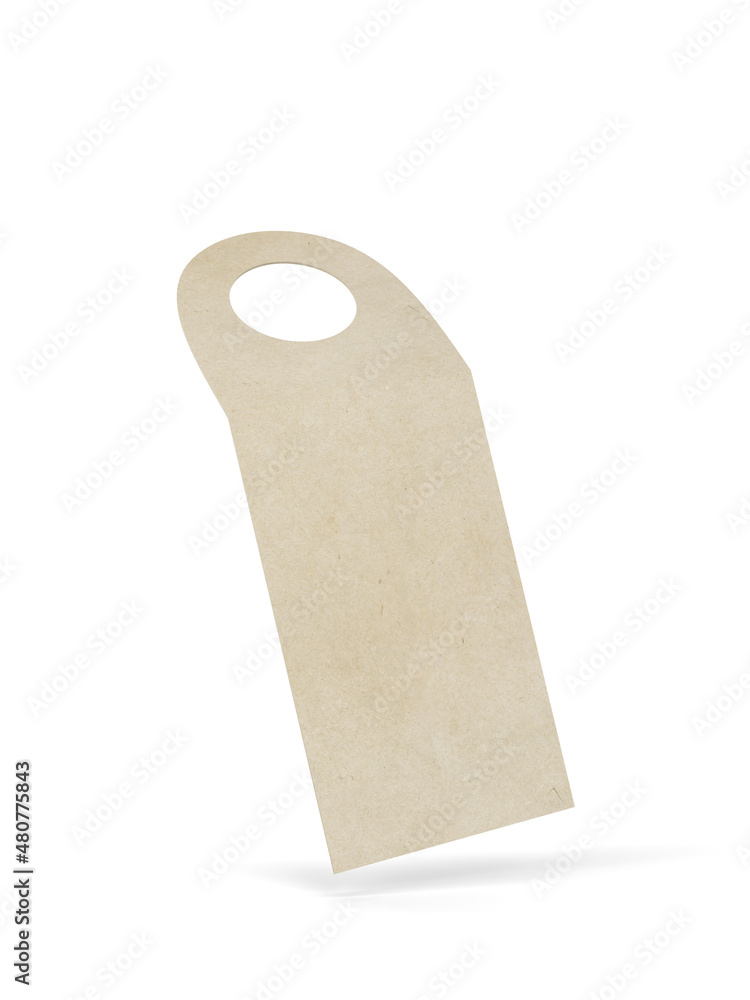 Blank bottle neck hanger mockup Stock Illustration | Adobe Stock