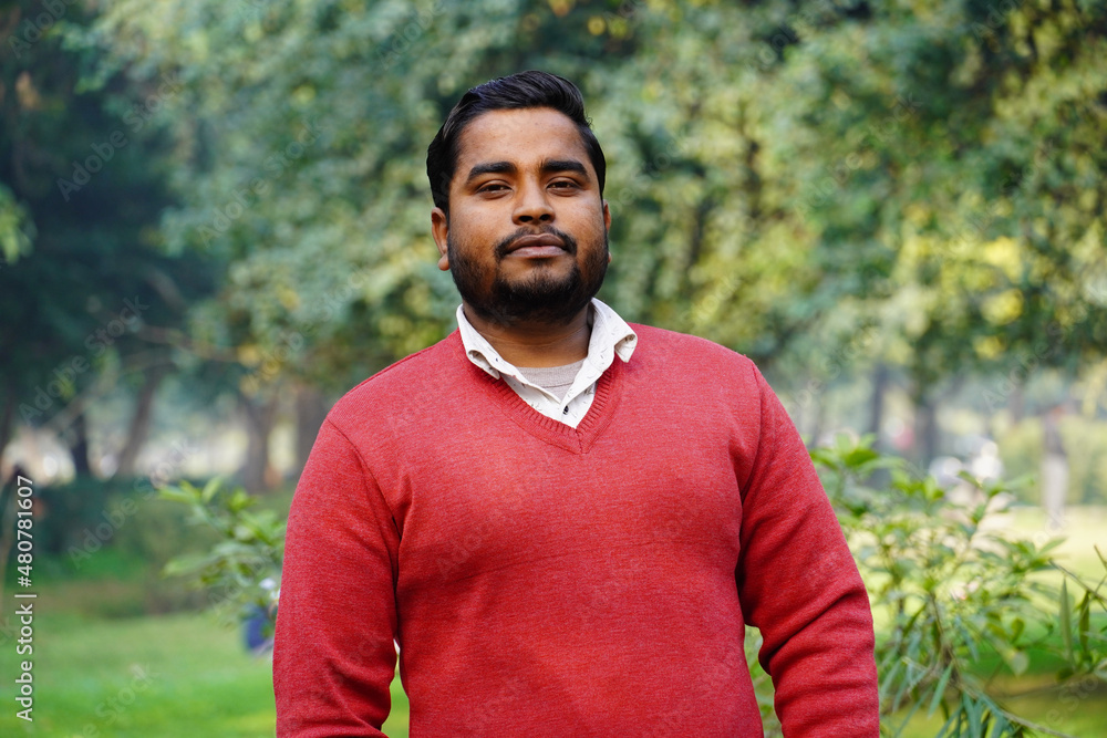 Indian man images in park for morning work Stock Photo | Adobe Stock