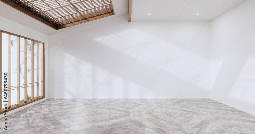 Interior empty room minimalist background,3D rendering Stock ...