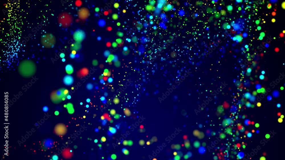 Awesome bg with magic particles float in liquid, bokeh effects, DOF ...