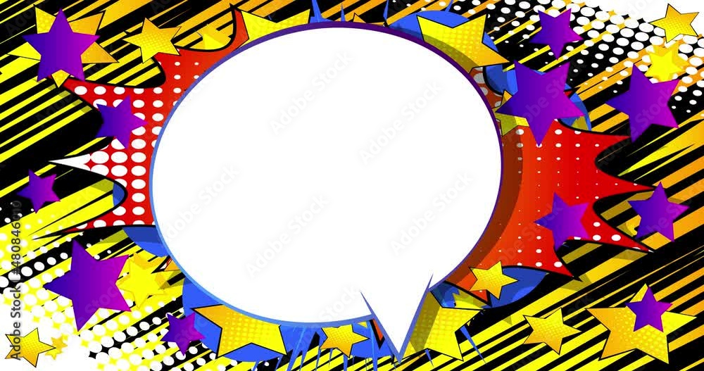Abstract Comic Book Background Cartoon. Motion poster. 4k animated ...