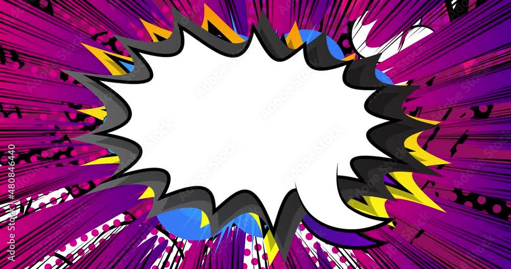 Abstract Comic Book Background Cartoon. Motion poster. 4k animated ...