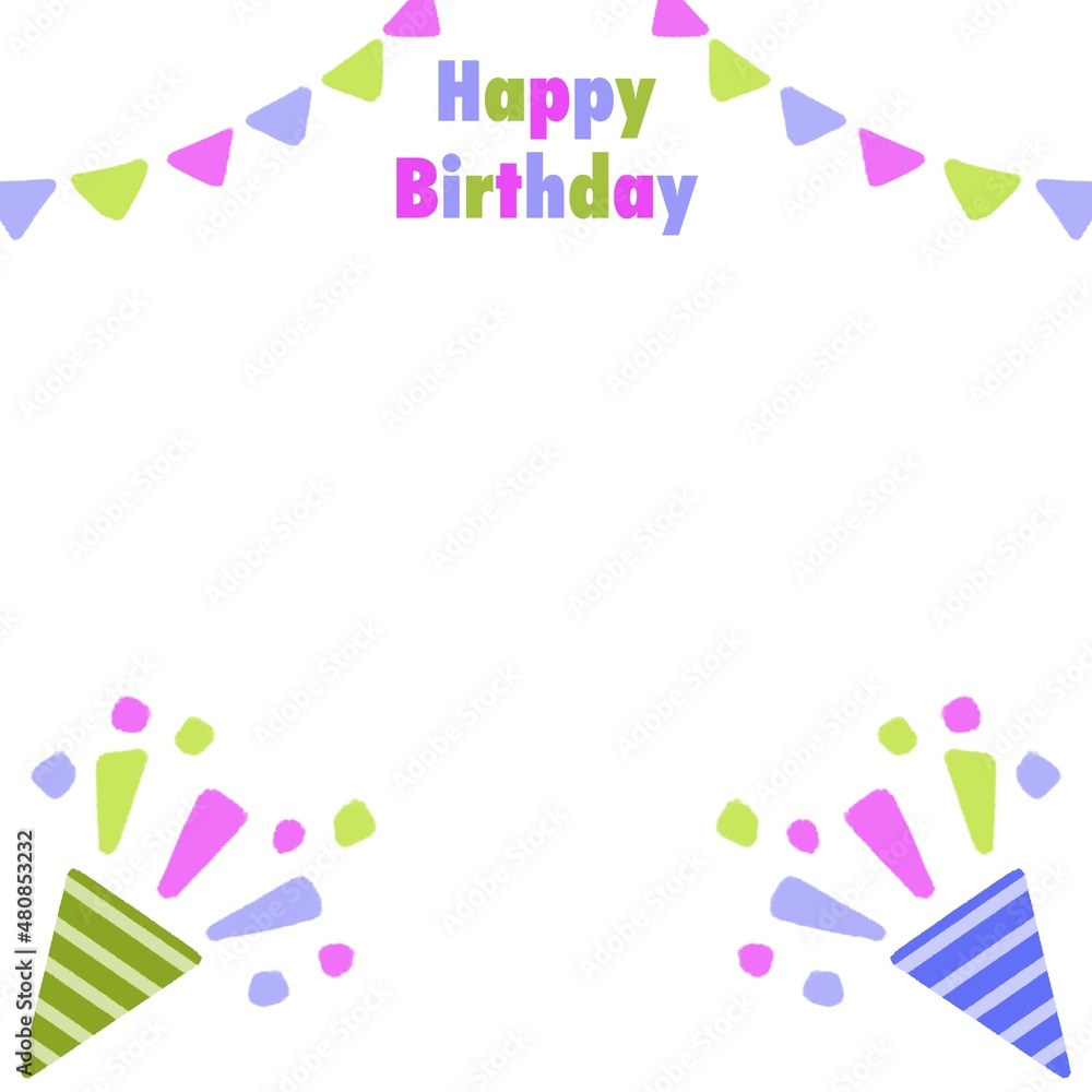 誕生日 メッセージカード イラスト素材 バースデー Stock Illustration | Adobe Stock