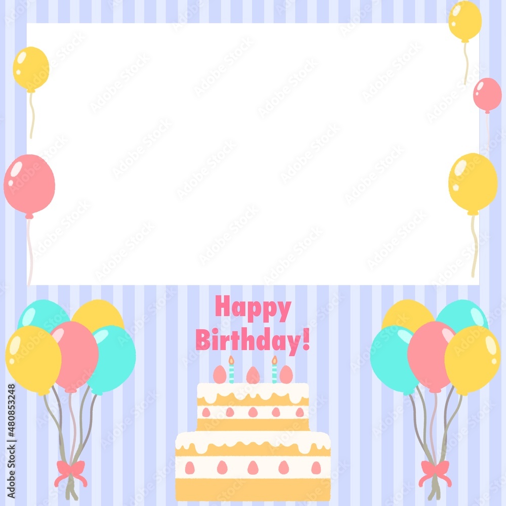 誕生日 メッセージカード イラスト素材 バースデー Stock イラスト | Adobe Stock