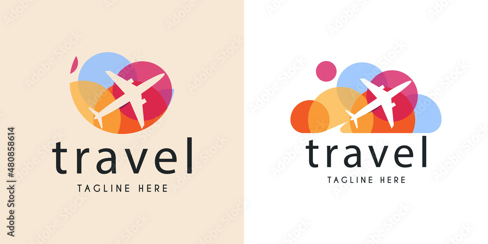Airline travel logo colorful template design Stock Vector | Adobe Stock