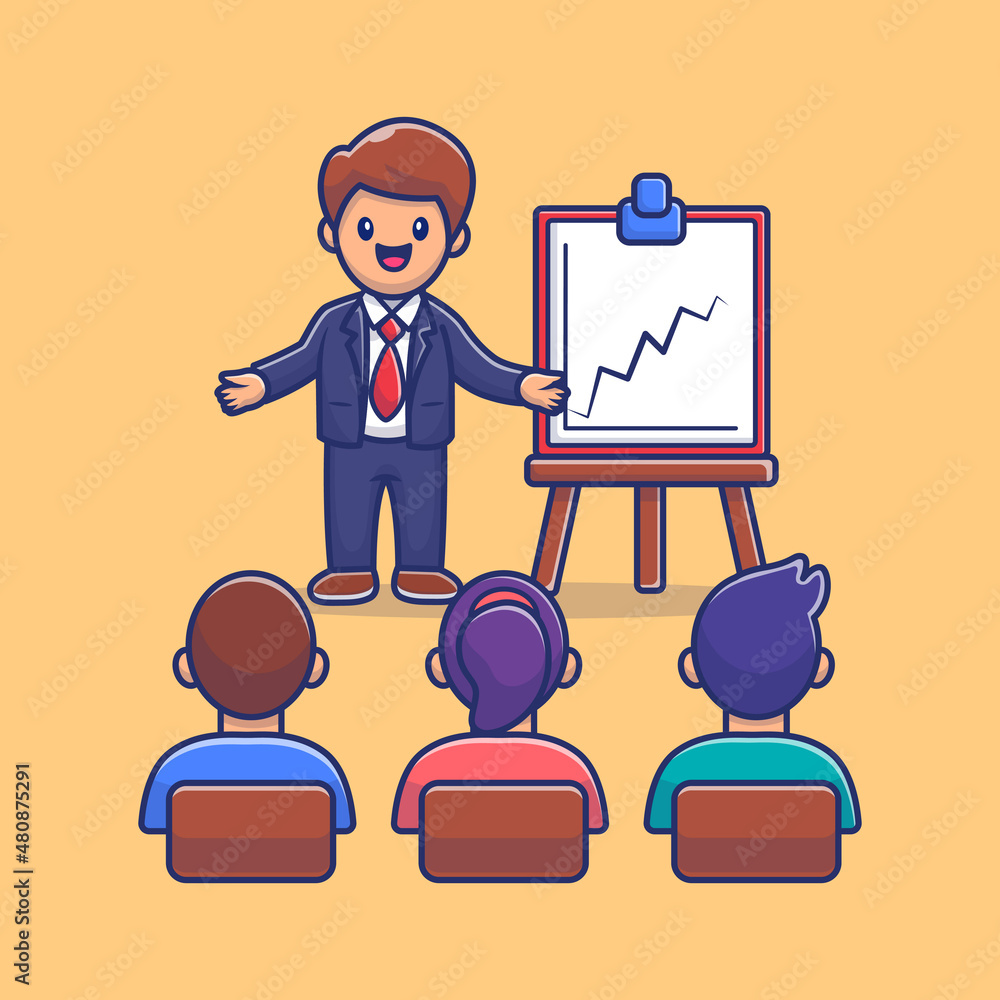 People Class And Workshop Cartoon Vector Icon Illustration. People ...