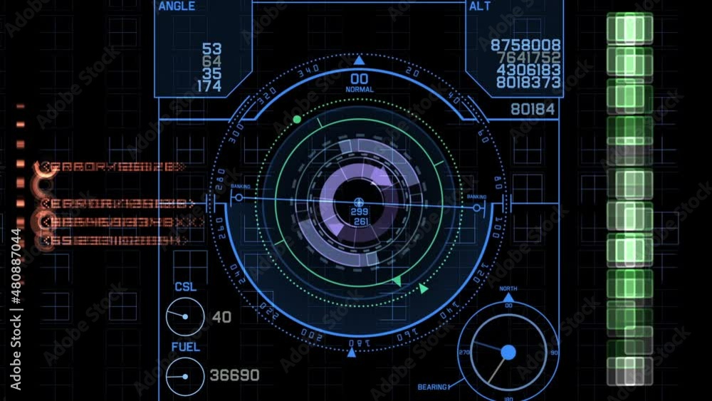 Animated Digital Dashboard. Visionary dashboard for data analysis ...