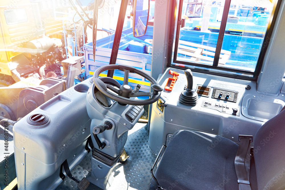 Photo & Art Print High rise crane cabin interior, Sergey Ryzhov