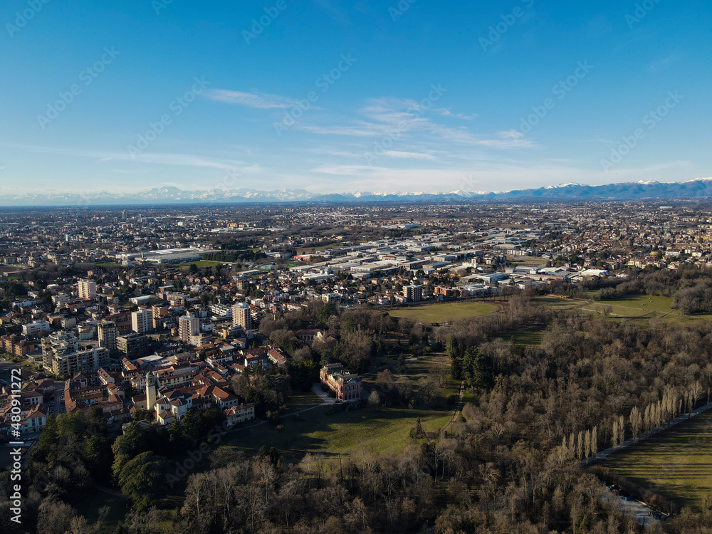 Aerial view of Autodromo Nazionale Monza, a race track near the city of ...