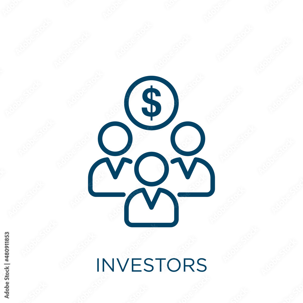 investors icon. Thin linear investors, business, investor outline icon ... investors icon. Thin linear investors, business, investor outline icon ...