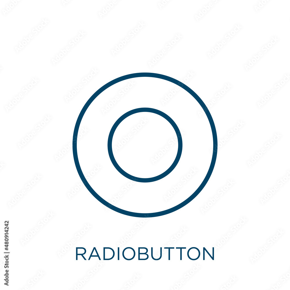radiobutton icon. Thin linear radiobutton, button, selection outline ... radiobutton icon. Thin linear radiobutton, button, selection outline ...