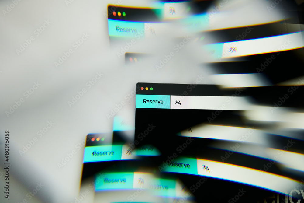 Milan, Italy - January 11, 2022: reserve rights token - RSR logo on ...