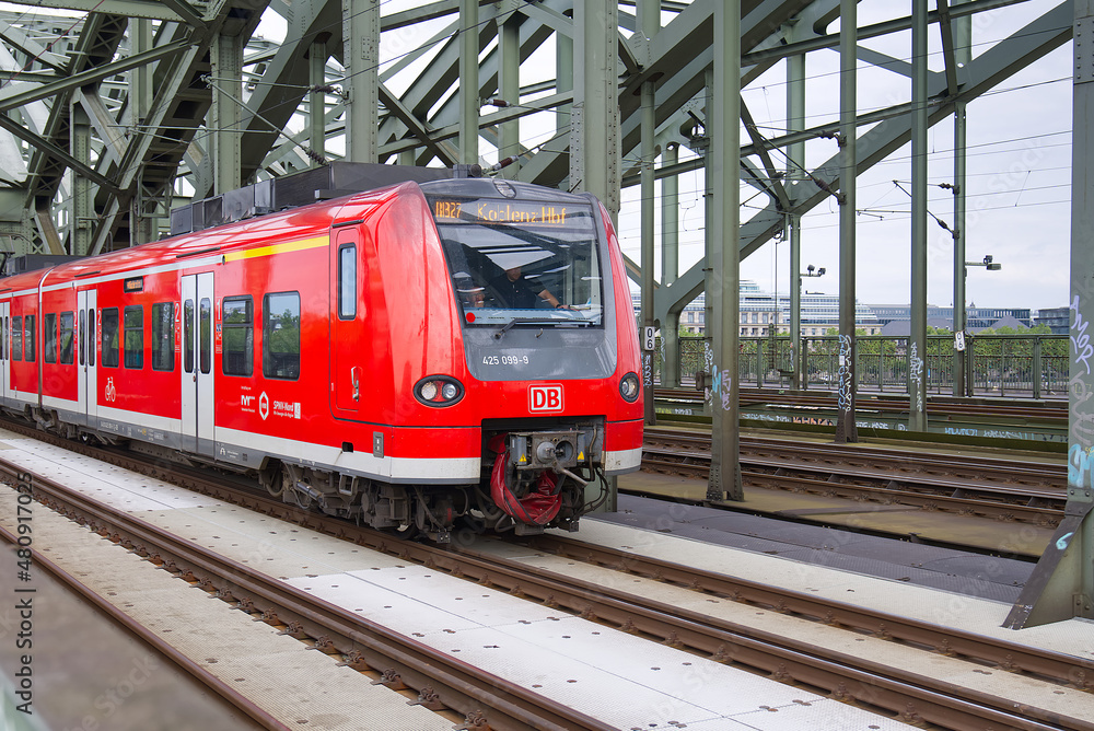 Cologne, Germany - July, 2021: S-Bahn regional suburban train S Bahn at ...