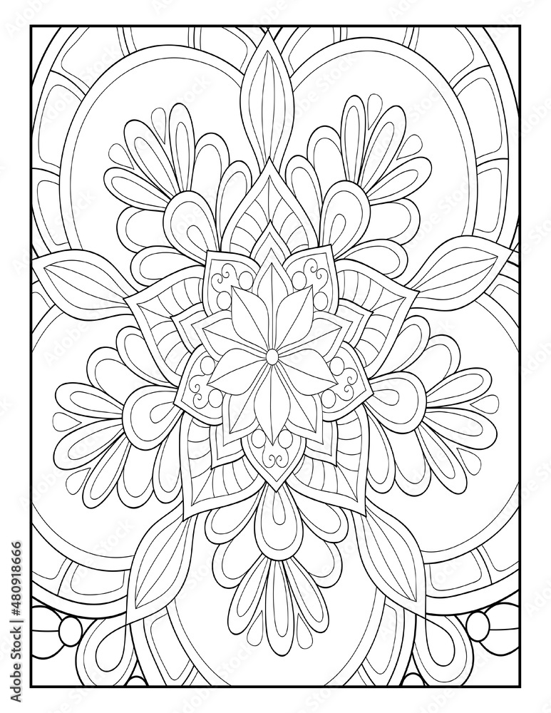 Mandala Coloring book art, Adult coloring pages, Square mandala ...