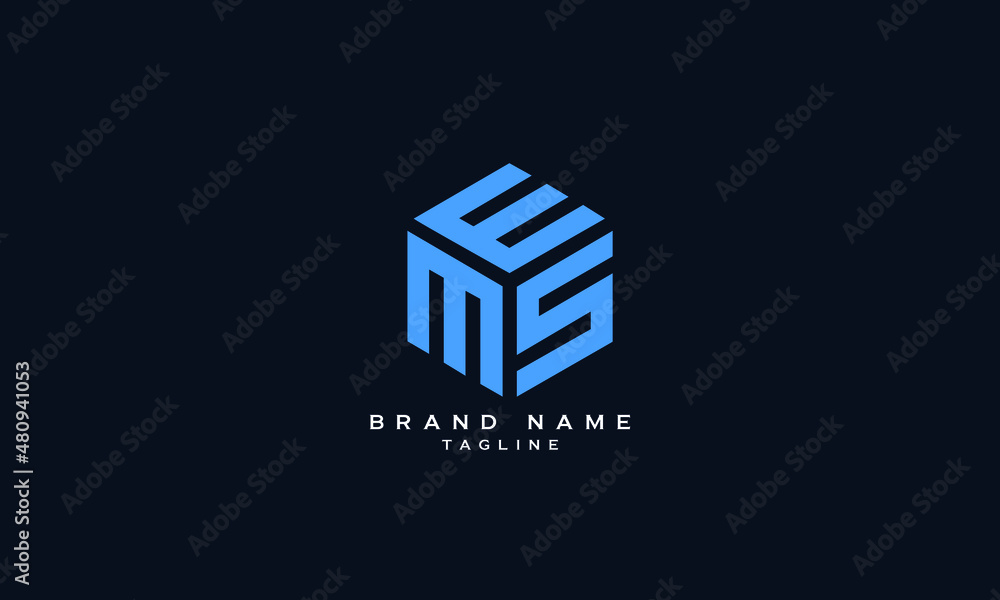 EMS, SME, MES, SEM, Abstract initial monogram letter alphabet logo ...