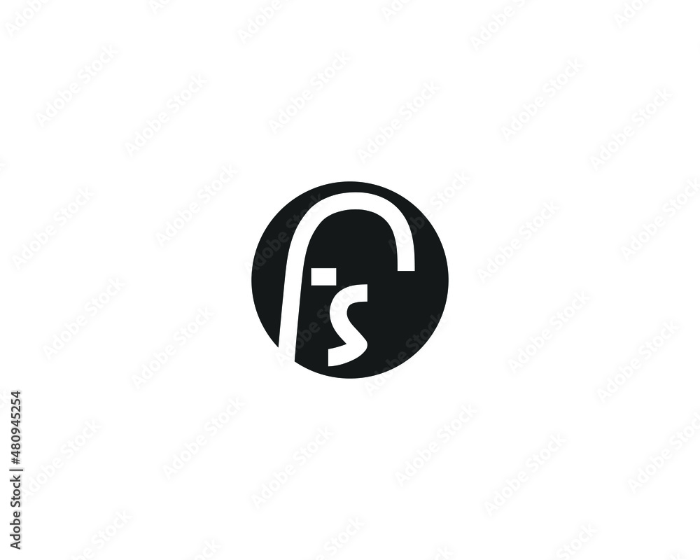 Alphabet letters FS icon logo Stock Vector | Adobe Stock