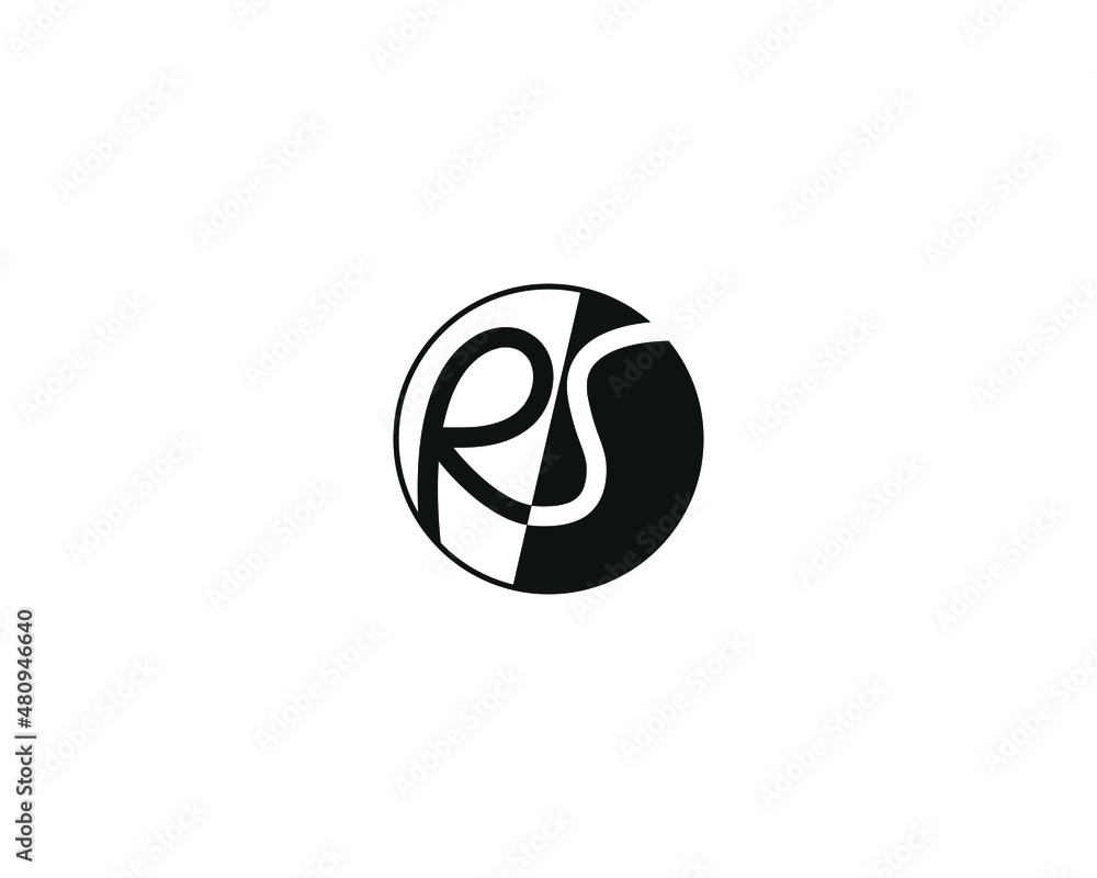 Alphabet Letter RS Logo Design Icon Vector Symbol Stock Vector | Adobe ...