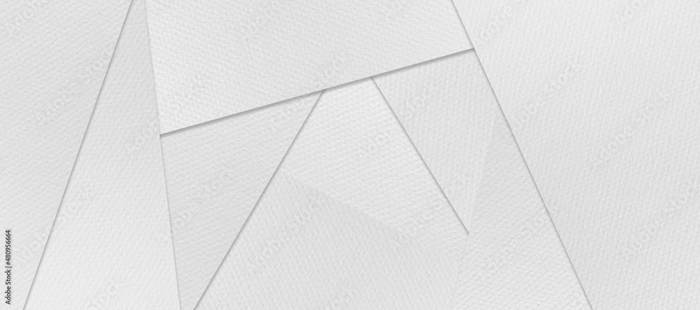 Abstract white paper geometry composition background. minimal geometric ...