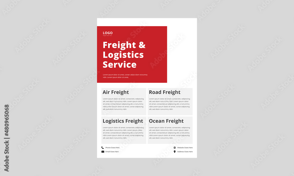 logistic service flyer design. air freight logistic service flyer ...