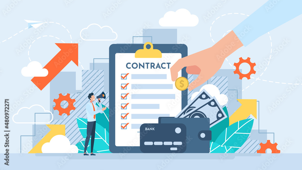 Salary. Receiving money for work performed. Fulfillment of contract ...