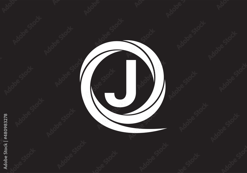 letter J rounded logo letter design vector image Stock Vector | Adobe Stock