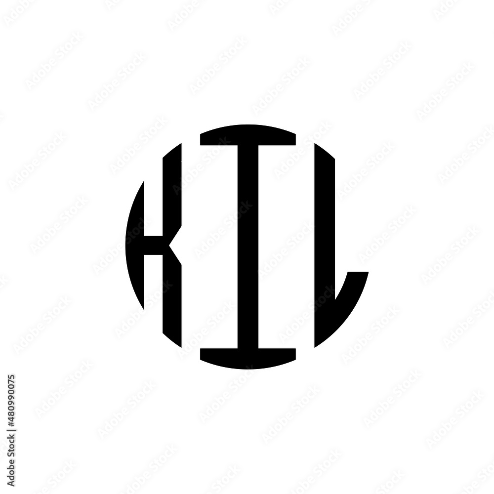 Vecteur Stock HIL letter logo design. HIL modern letter logo with black ...