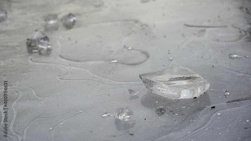 ice sheet melts due to rising earth temperature - glacier shrinks ...