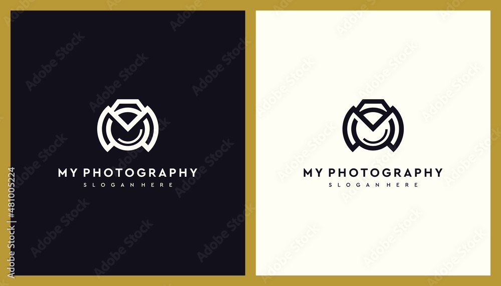 Letter M Photography Logo Design. Unique Illustration Editable ...